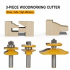 3pc 1/2"-Shank Router Bit Set Ogee Rail & Stile Raised Panel Cabinet ...