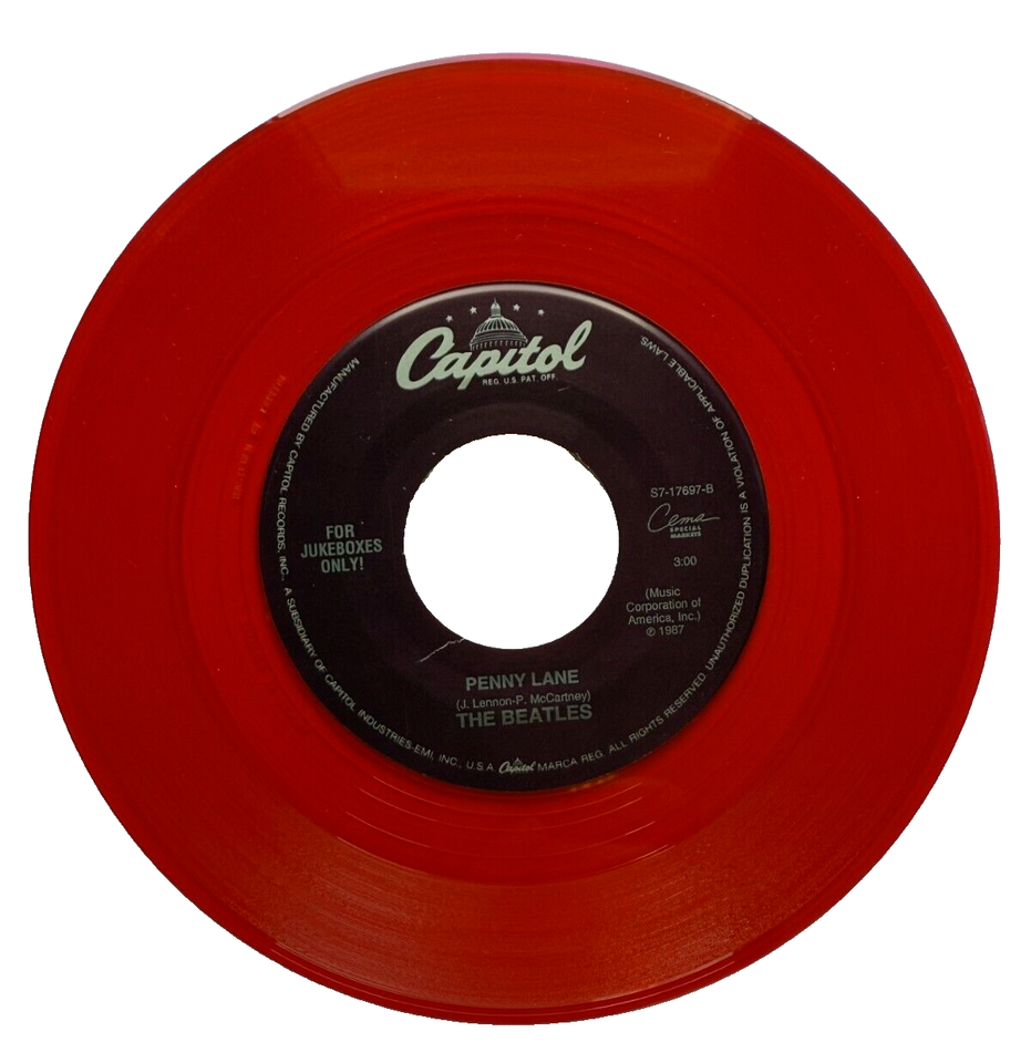 The Beatles 45 rpm Red Colored Vinyl Record - CEMA S7-17697 - For ...
