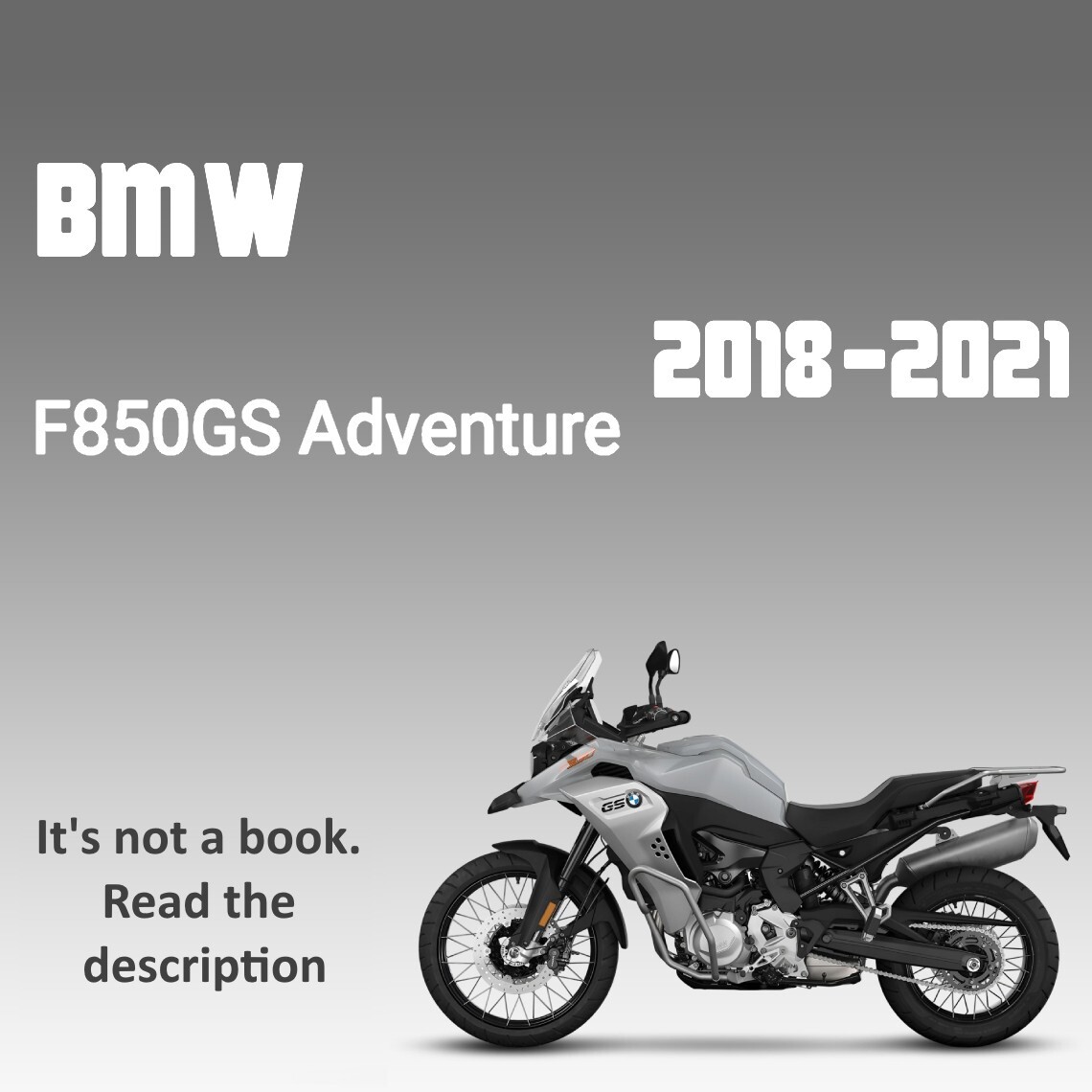 Workshop manual for BMW F850 GS Adventure 2018 2019 2020 2021+ on usb ...