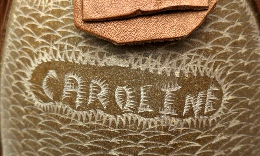 Handmade Girl Or Teen Leather & Fabric Purse Monogram "Caroline ...