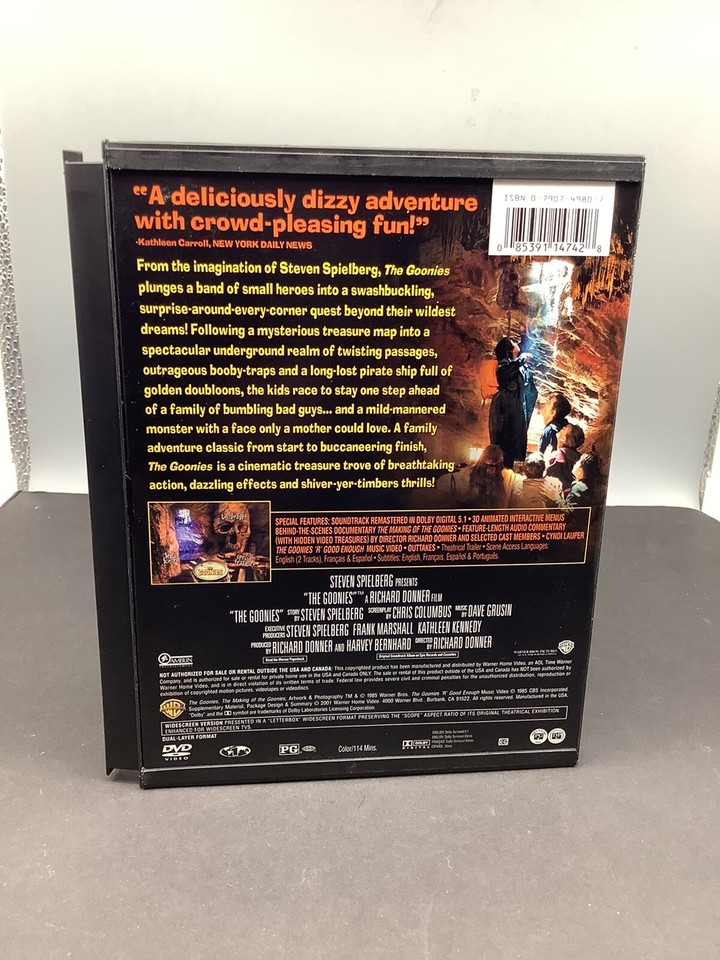 The Goonies 1985 (DVD, 2001) Snapcase Richard Doner Spielberg Chris ...