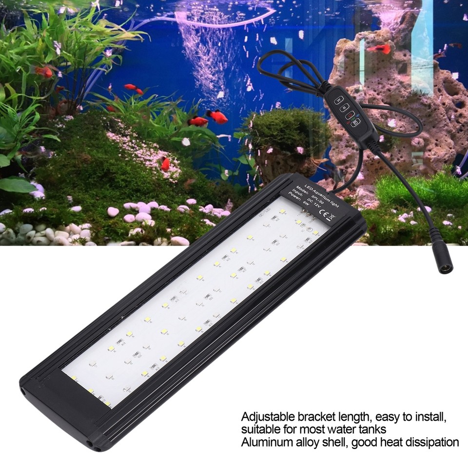 LED Aquarium Light Waterproof Dimmable Bright Fish Tank Landscaping ...