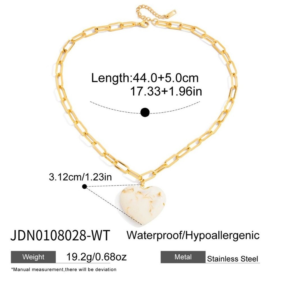 Heart-Shaped Heart Pendant Necklace Leopard Print Charms Jewelry Gifts ...