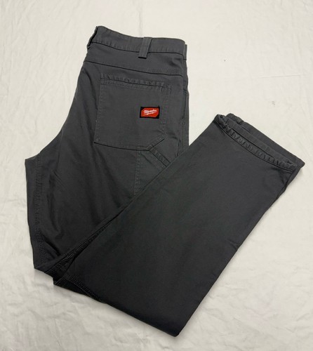 Milwaukee Work Pants Carpenter Heavy Duty 38x32 Color Dark Gray | eBay