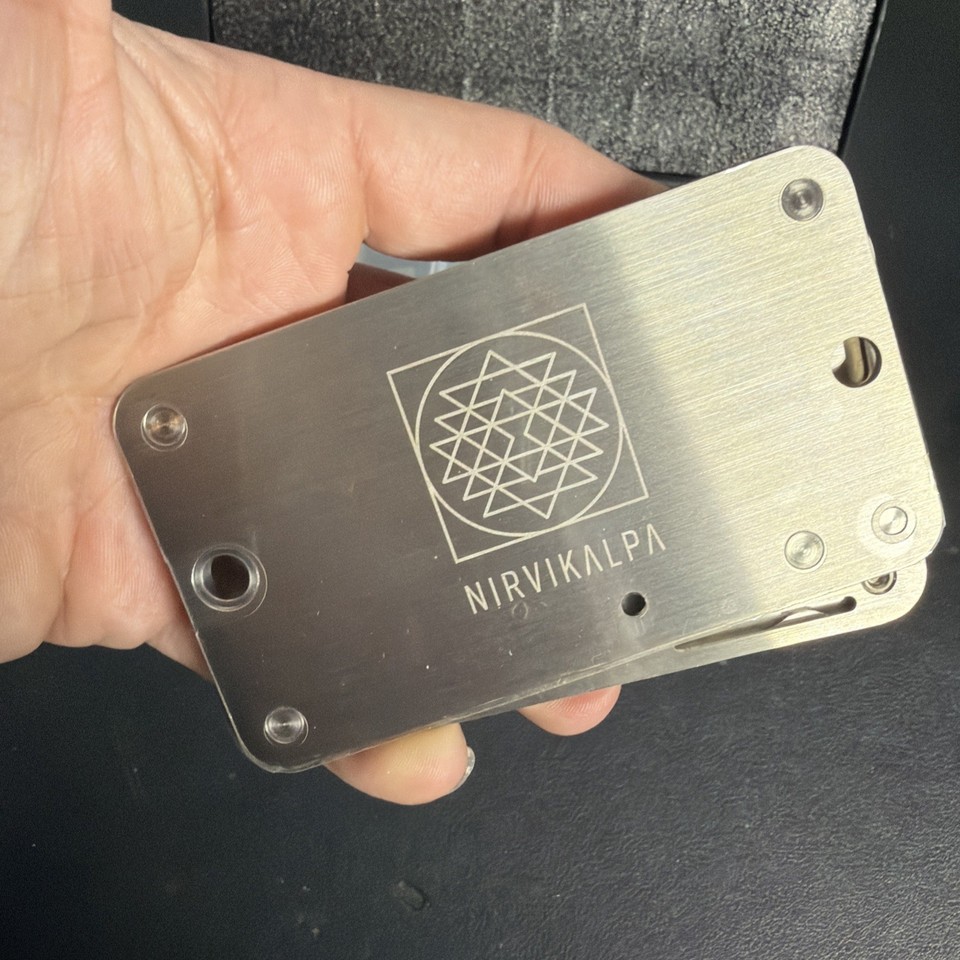 NIRVIKALPA Crypto Seed Phrase Storage Stainless Steel Metal Wallet Cold ...
