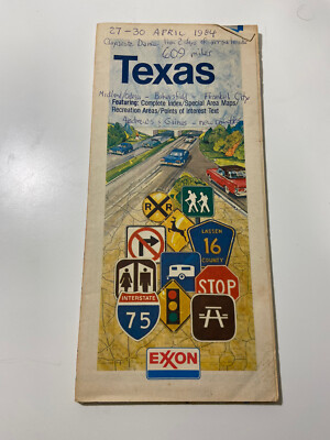 Vintage 1970’s Texas Road Map – Exxon | eBay