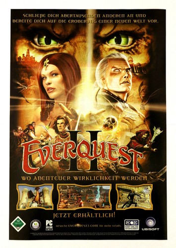 EverQuest II 2 Vintage mini Poster Promo Ad Art PC Windows ...