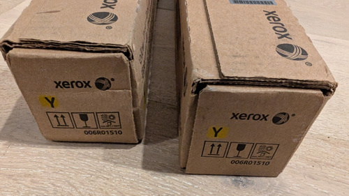 Lot of 2 - Xerox WorkCentre 7525 7530 7535 7545 006R01510 Yellow Toner ...