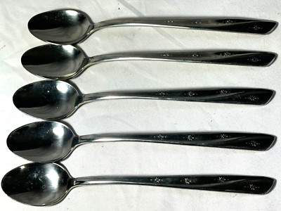 5 MCM INSICO STAINLESS STEEL ICED TEA SPOONS CONSTELLATION PATTERN-FREE ...