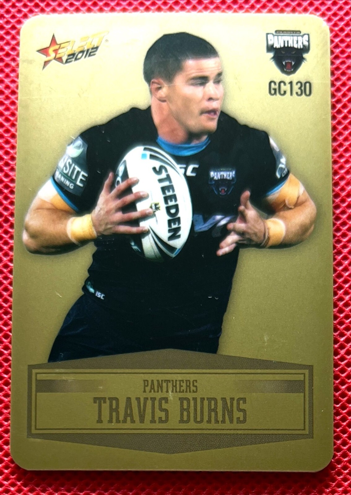 2012 NRL CHAMPIONS TRAVIS BURNS PENRTIH PANTHERS PEELED GOLD PARALLEL ...