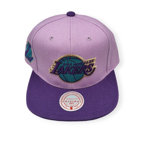 Mitchell & Ness Los Angeles Lakers Violet Views Adjustable Snapback Hat ...