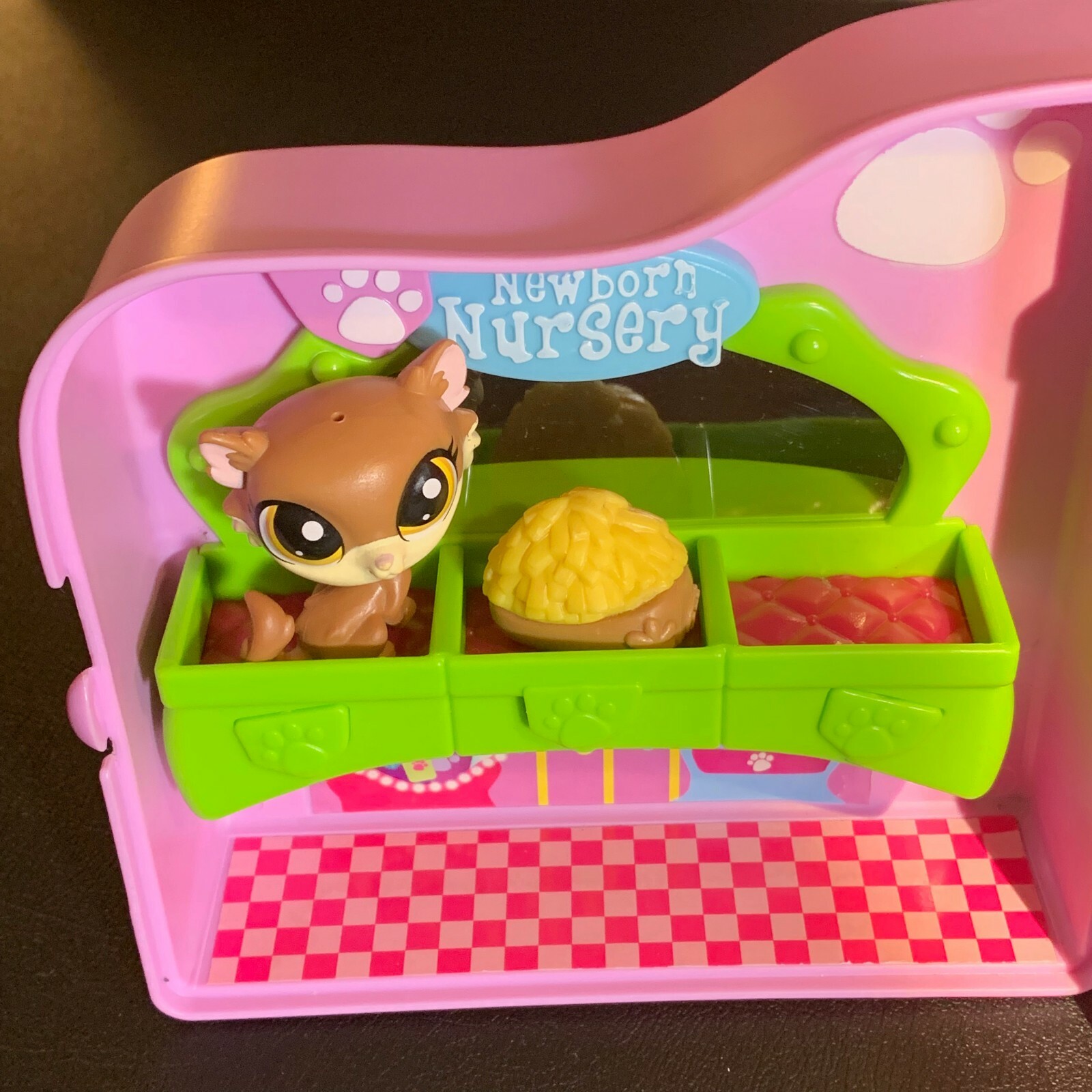 LPS Littlest Pet Shop Newborn Nursery Baby Baby Monkey #600 Pink Bow ...