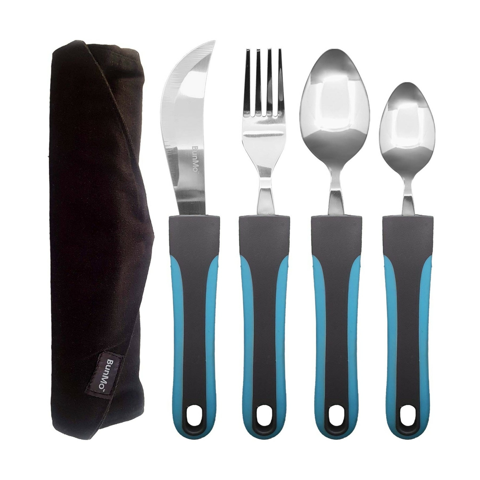 Adaptive Disability Parkinson Eating Utensils Weighted Knive Fork Spoon ...