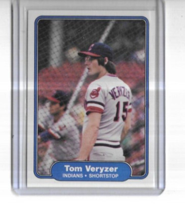 1982 Fleer #381 Tom Veryzer Cleveland Indians | eBay