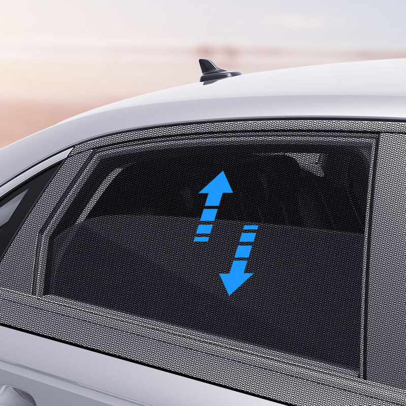 4PCS Car Window Screen Mesh Cover Mosquito Bugs Net Sun UV Protection ...