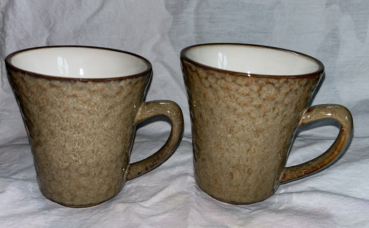Sango 12 oz Coffee Cups Mugs #4619 Lot of 2 Facets Gold | eBay