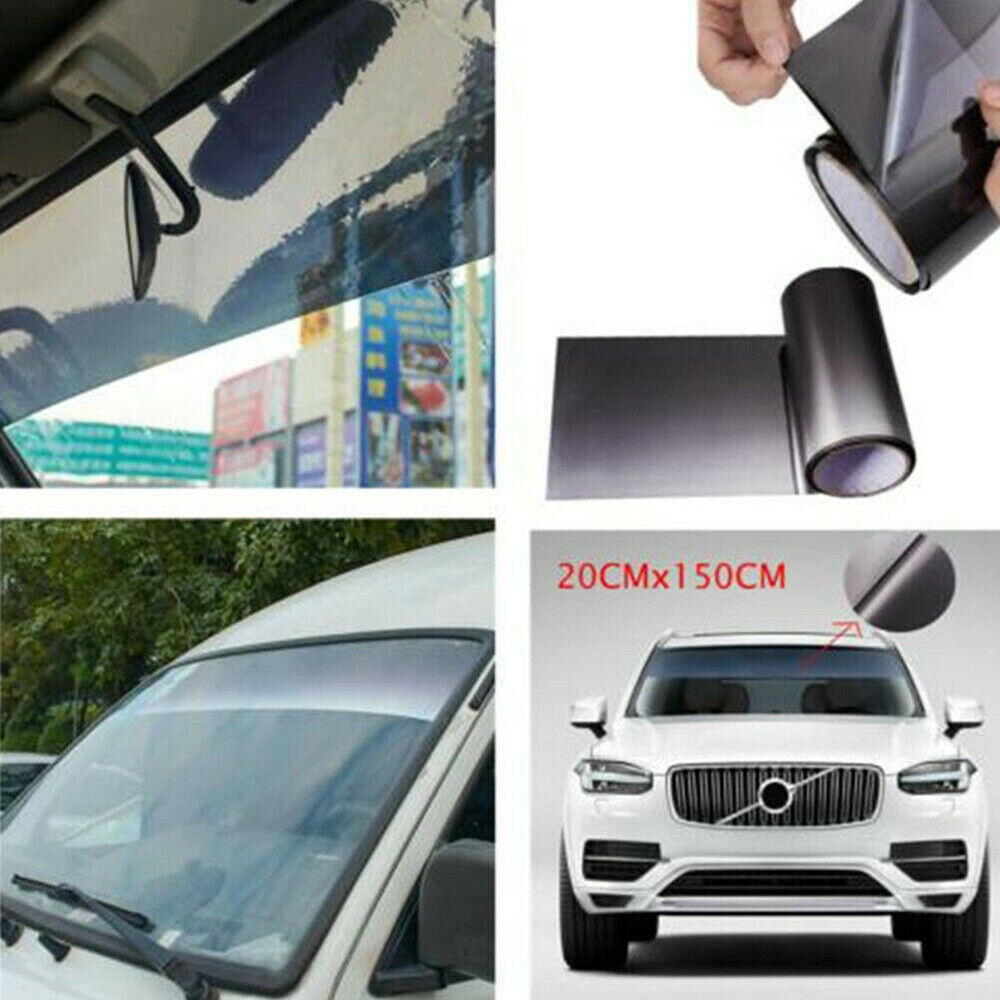 Car Window Sun Visor Strip Tint Film Front Windshield UV Shade DIY ...