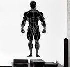 Wall Sticker Sport Bodybuilder Fitness Muscle Man Bodybuilding Vinyl ...