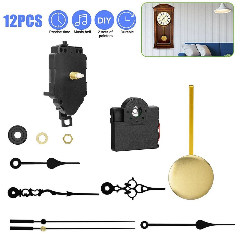 Wall Clock Mechanism Complete Set for DIY Projects Including Music ...