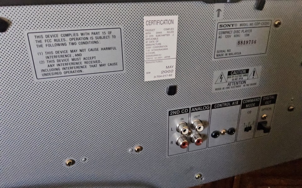 Sony CDP-CX355 MegaStorage 300 CD Changer - with remote control | eBay