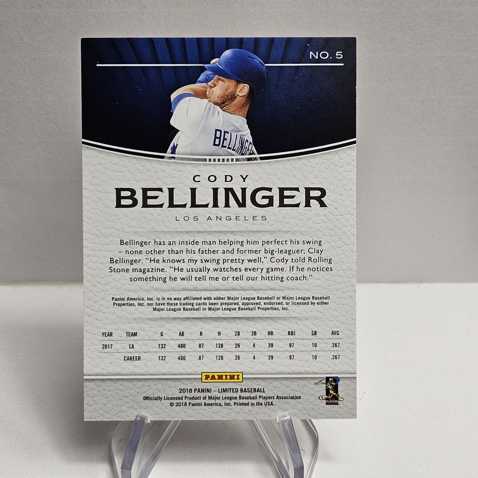 Cody Bellinger 2018 Panini Chronicles Limited Spotlight Gold /99 #5 | eBay