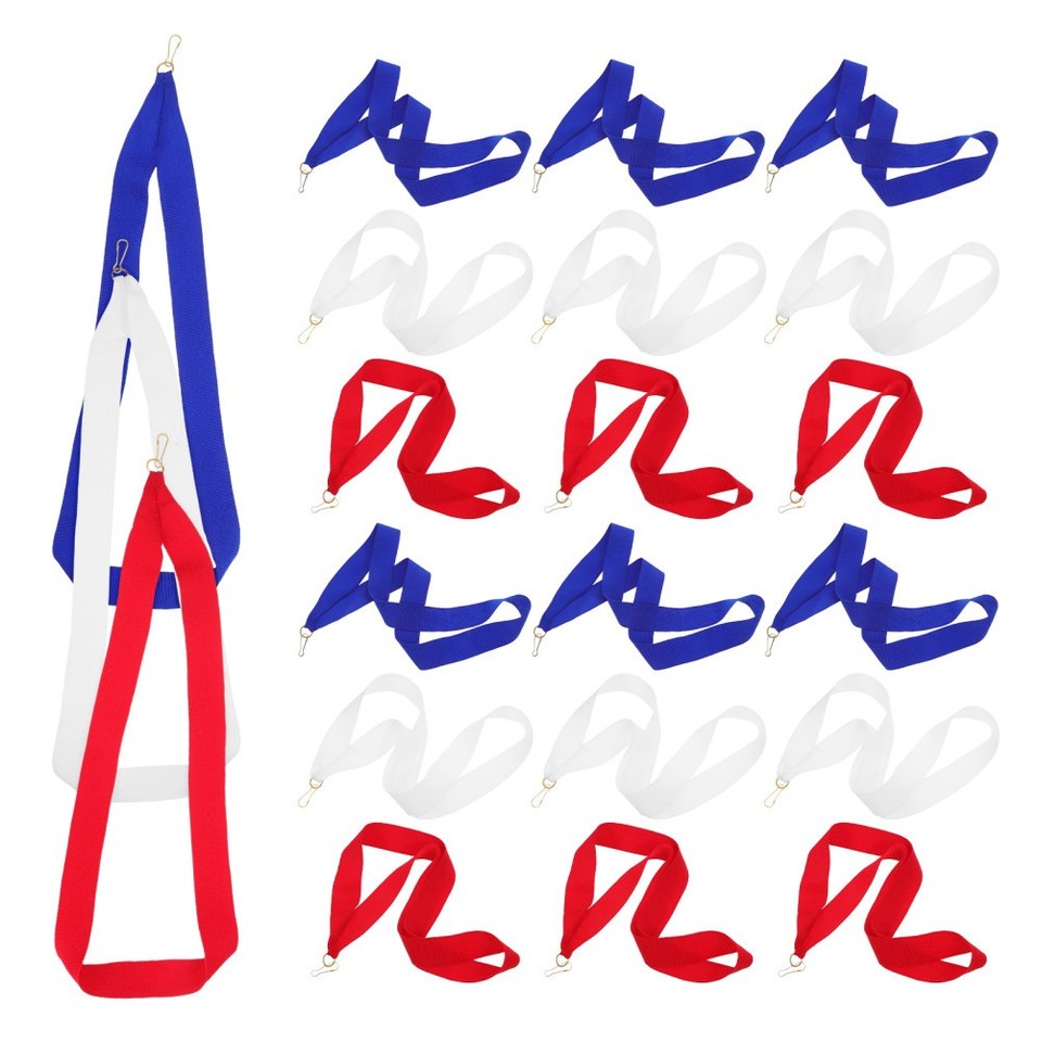 30PCS Award Ribbon: Medal Neck Ribbons - Flat Medal Lanyard with Snap ...