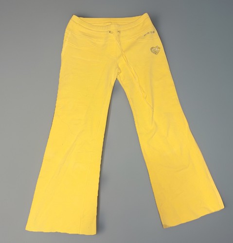 Bebe Y2K Low Rise Flare Sweatpants Yellow Size Small Wide Leg ...