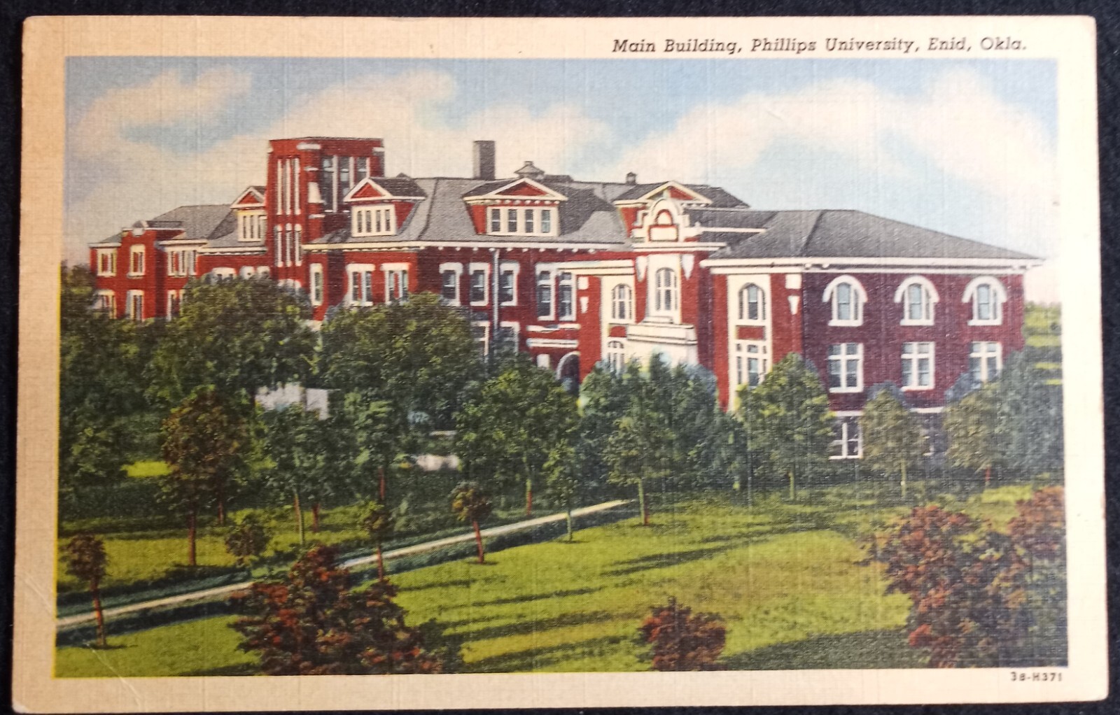 Enid Oklahoma OK Phillips University Main Building View c1940s Postcard ...