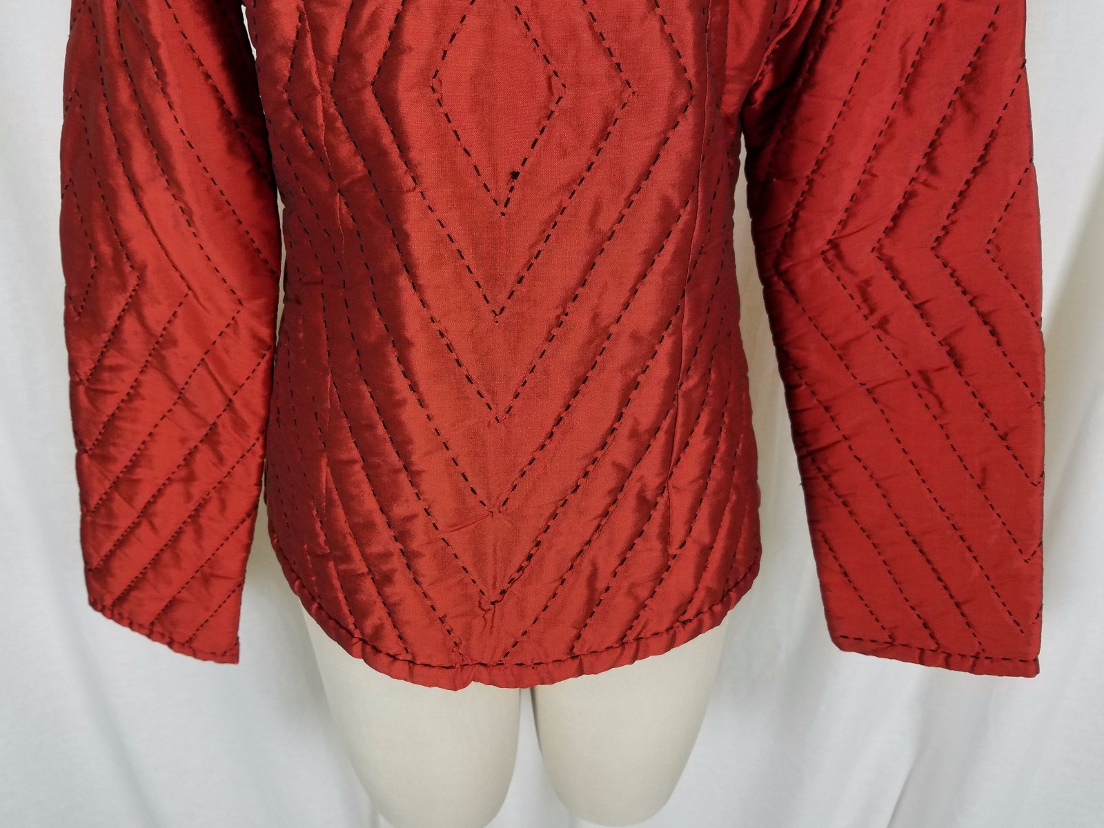 Shira Leah Chicago Quilted Mandarin Asian Inspired Changshan Jacket ...