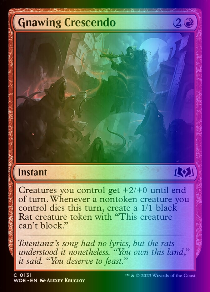 MTG Magic the Gathering Gnawing Crescendo (131/475) Wilds of Eldraine ...