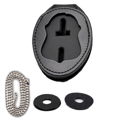 Perfect Fit FBI Belt Clip Badge Holder Neck Chain Leather Federal Agent ...