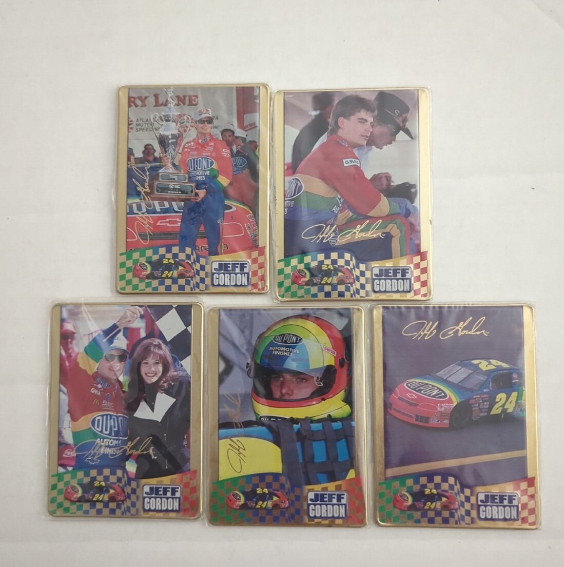 Metallic Impressions Set of 5 Jeff Gordon Embossed Metal Collector ...