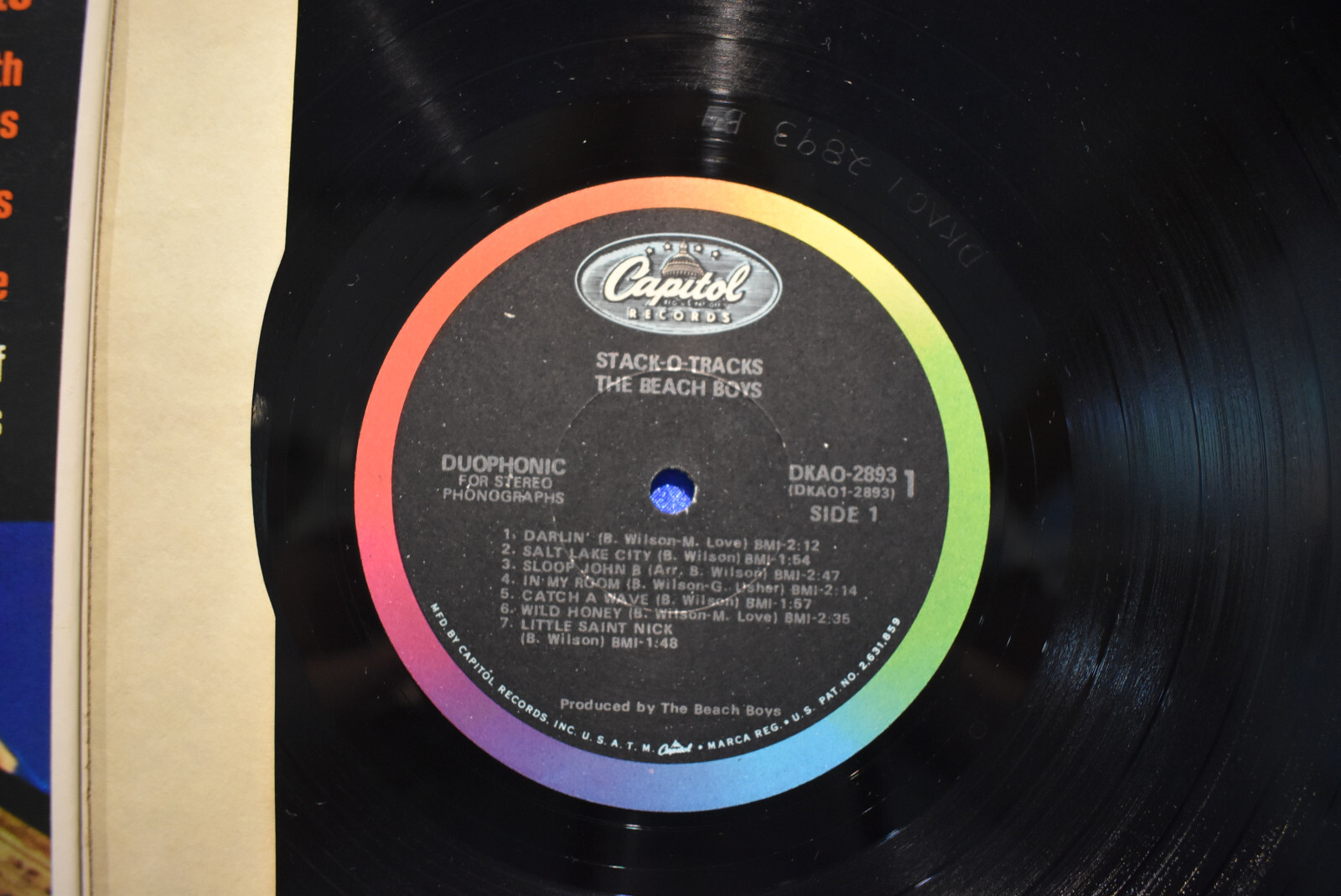 The Beach Boys Stack O tracks 1968 Lp album Capitol 2893 & Lyric Guitar ...