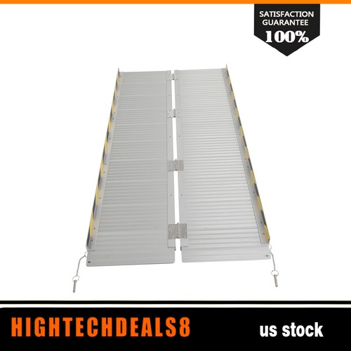 5ft Aluminum Multi-Folding Ramps Home Wheelchair Ramp Portable Non-Slip ...