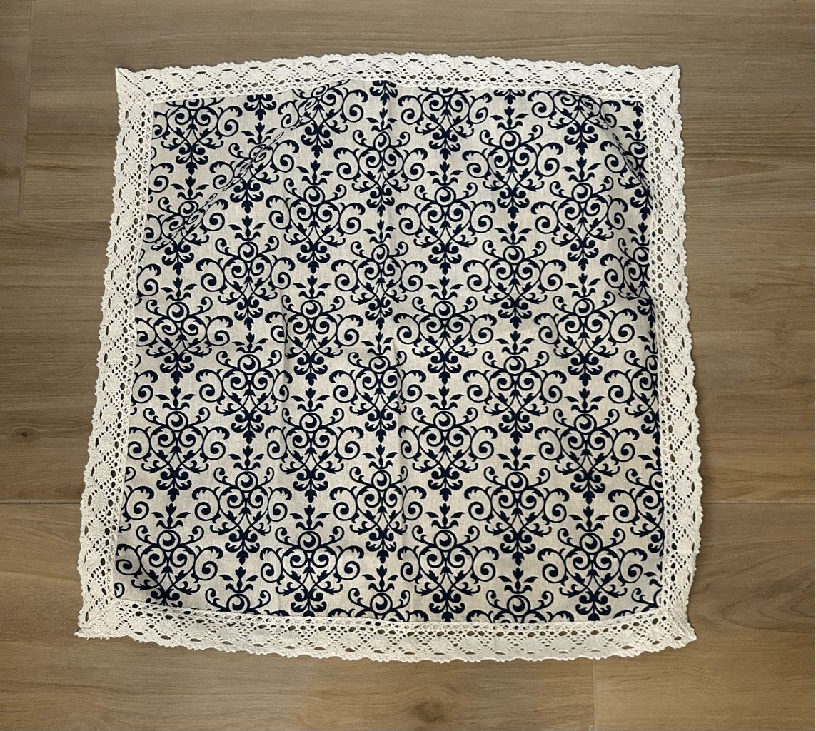 NEW Elome Lace Tablecloth Cotton Linen 26” | eBay