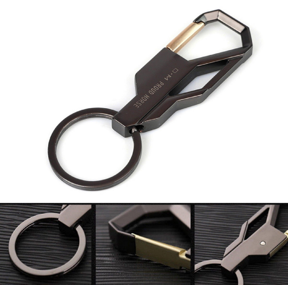 Stylish Metal Car Key Rings Alloy Chain Heavy Duty Gift Keyring ...