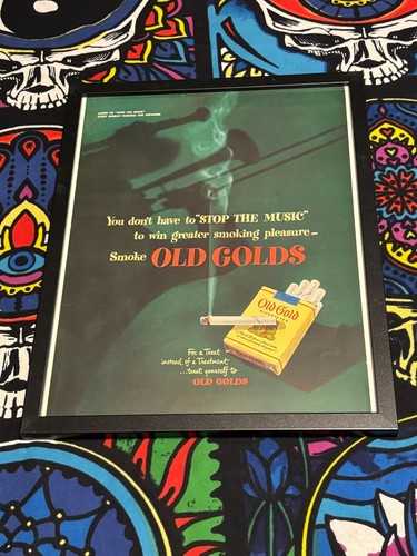 Vintage Original Old Gold Cigarette Advertising Print Framed Tobacco Ad ...
