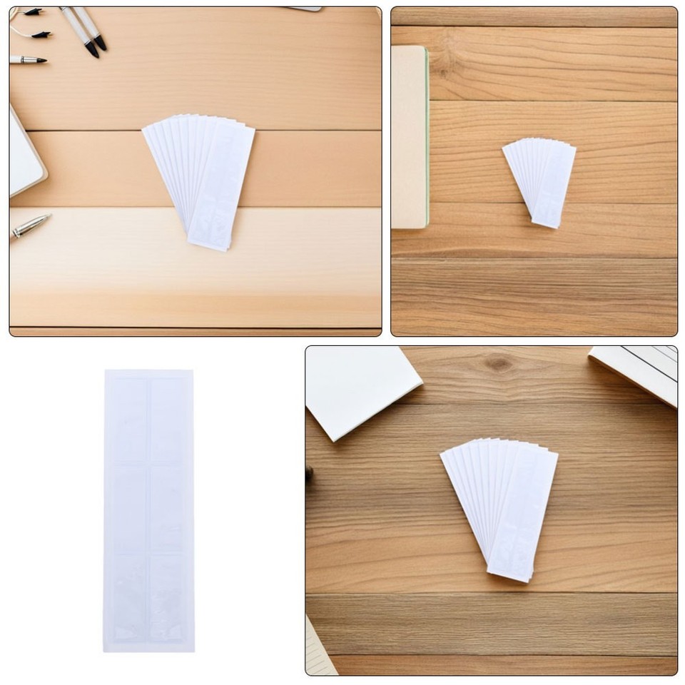 40 Sets Card Sticky Bags Clear Plastic Index Holders Transparent Label ...