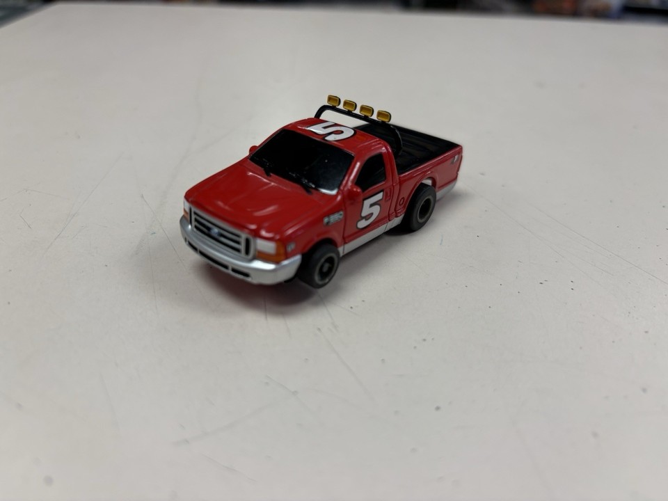 + Life Like HO Scale Ford F-350 # 5 Red Pick Up Truck Slot Car Tested ...