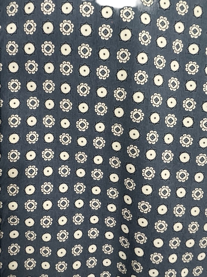 Burberry London Men’s Large Short Sleeve Button Up Shirt Blue Geometric ...