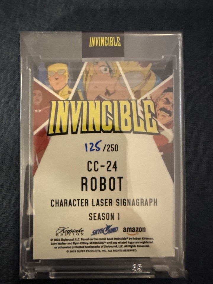 2025 Invincible Robot Laser Signagraph 125/250 CC-24 Character Card ...