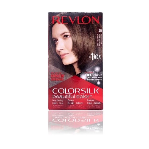 3 X REVLON COLORSILK HAIR COLOUR 40 MEDIUM ASH BROWN 3D COLOUR NO ...