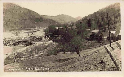 A View Of Gaysville, After The 1927 Flood, Gaysville, Vermont VT RPPC ...