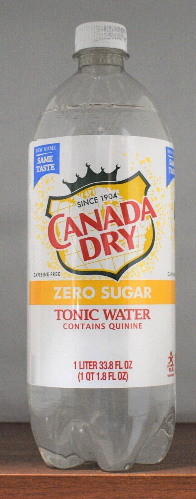 Quinine Canada Dry DIET Tonic Water Lot Of (6) 1 Liter Bottles Contains ...