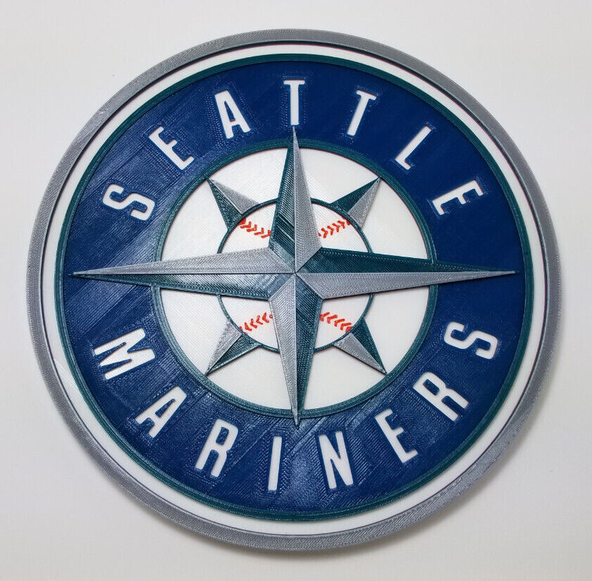 Mariners Baseball Logo Men's Seattle Mariners New Era Navy Overlap