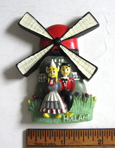 Holland Souvenir Magnet Windmill Dutch People | eBay