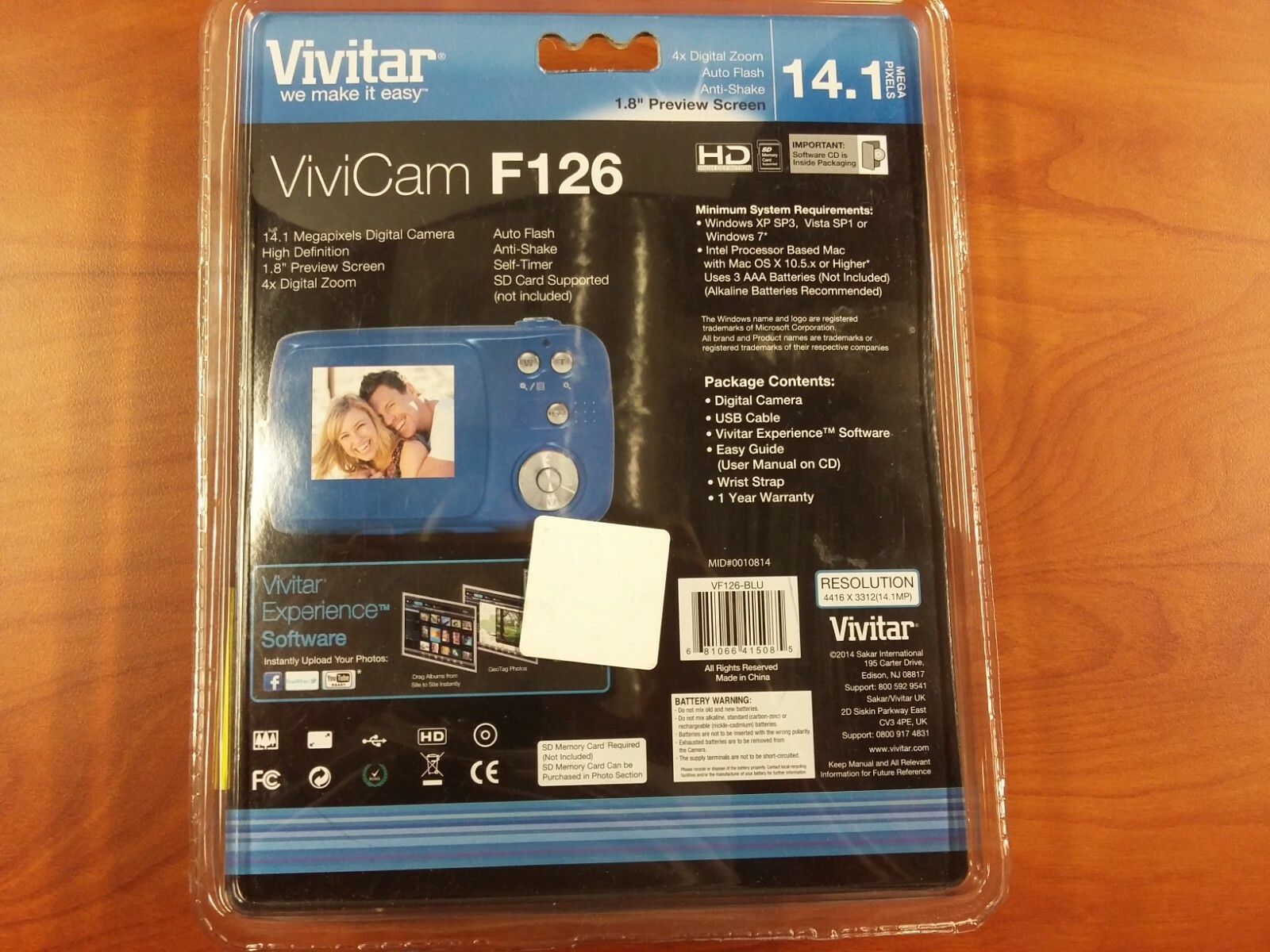 Vivitar iTwist F124 14.1MP Digital Camera Brand New Blue | eBay