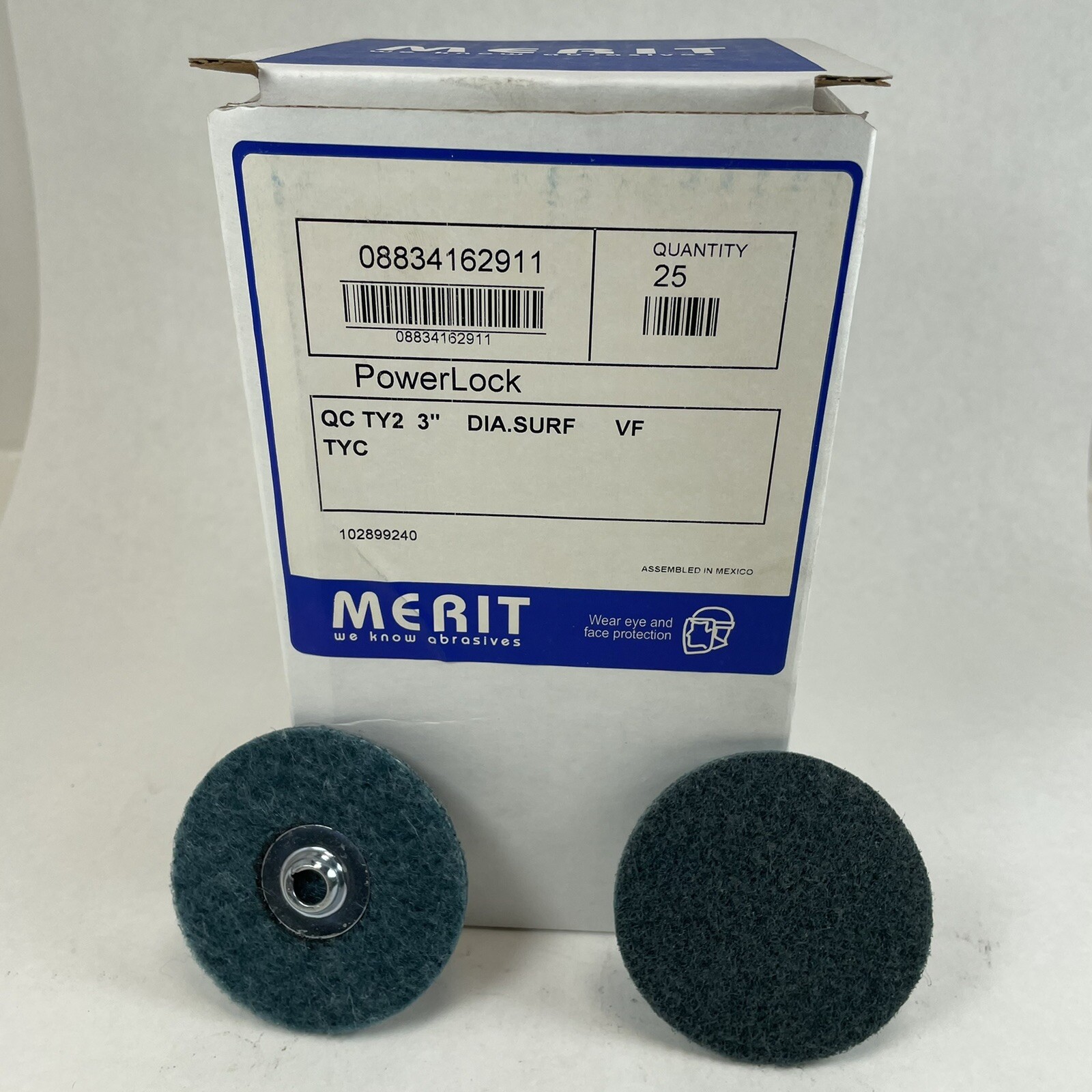 Merit Powerlock QC Type 2 Very Fine 08834162911 3" Diameter Qty (25 ...