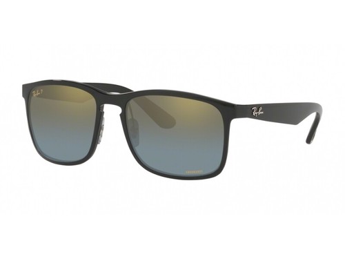 Ray-Ban RB4264 Chromance Square Sunglasses - Black Frame with Blue ...