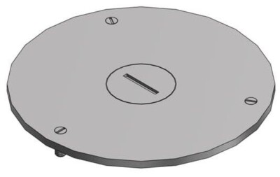 Steel City P60-3/4, 4" Diameter, Brushed Brass, Round Floor Box Cover ...